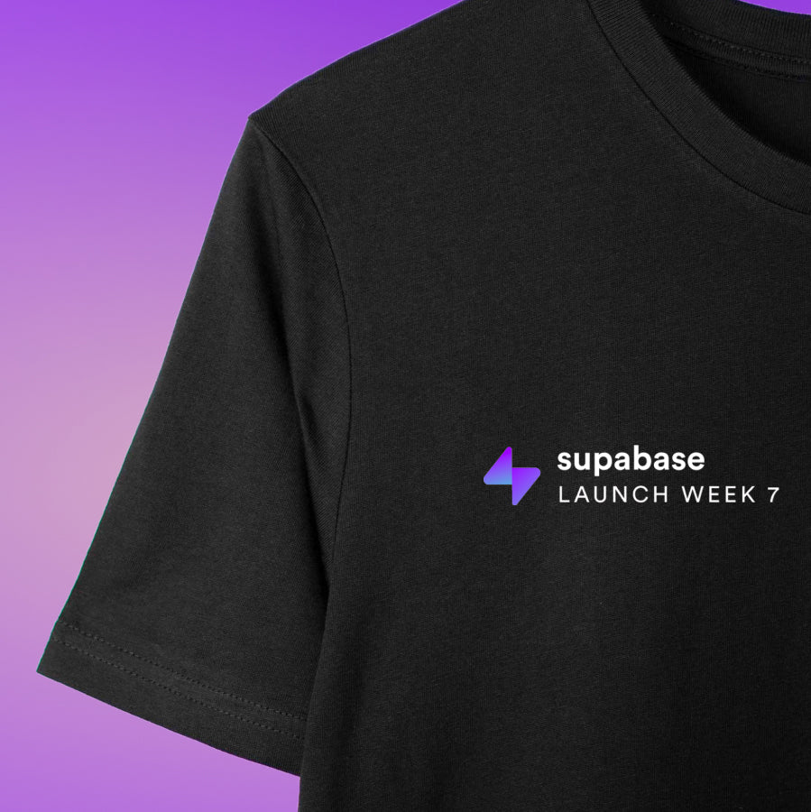 #SupaLaunchWeek7 Dark Mode Tee – Supabase